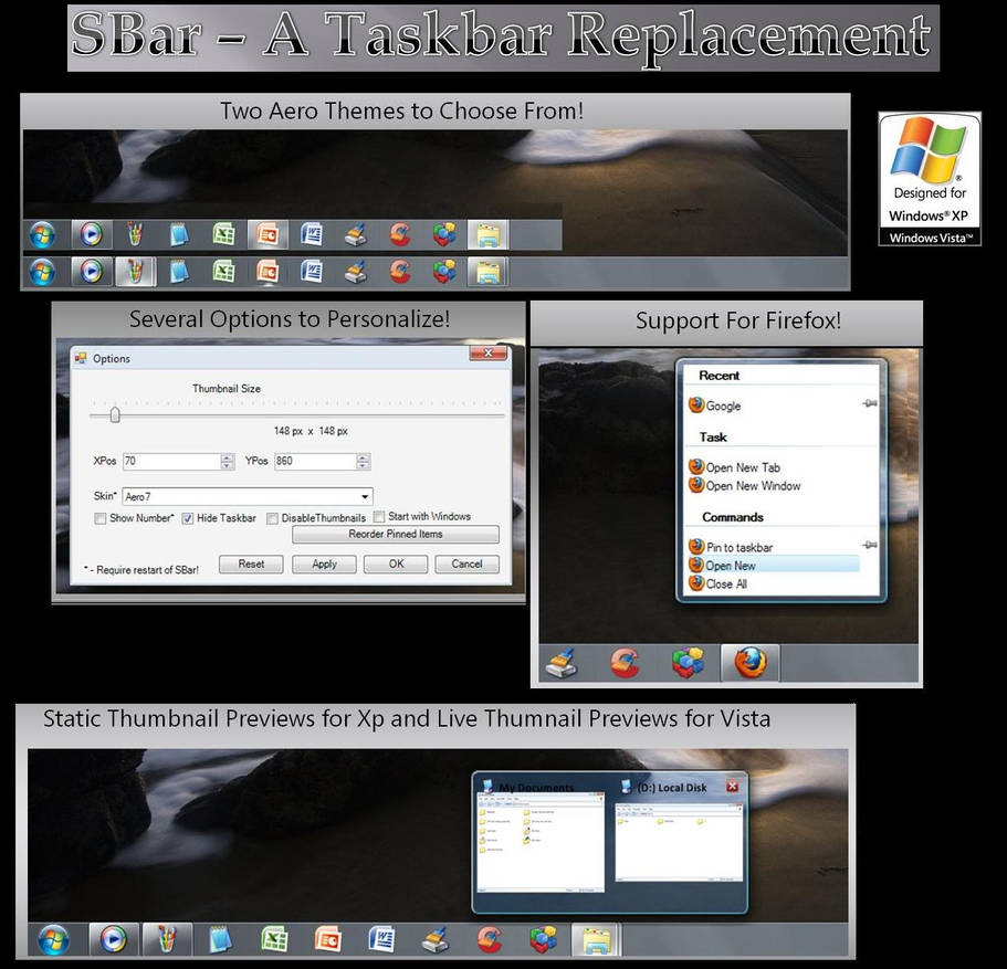 SBar a taskbar replacement by DimitarCC on DeviantArt