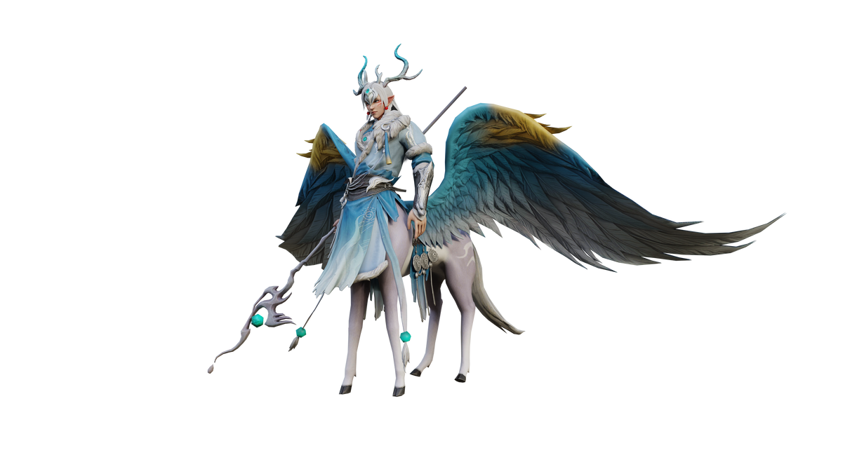 Winged Deertaur by waitht on DeviantArt