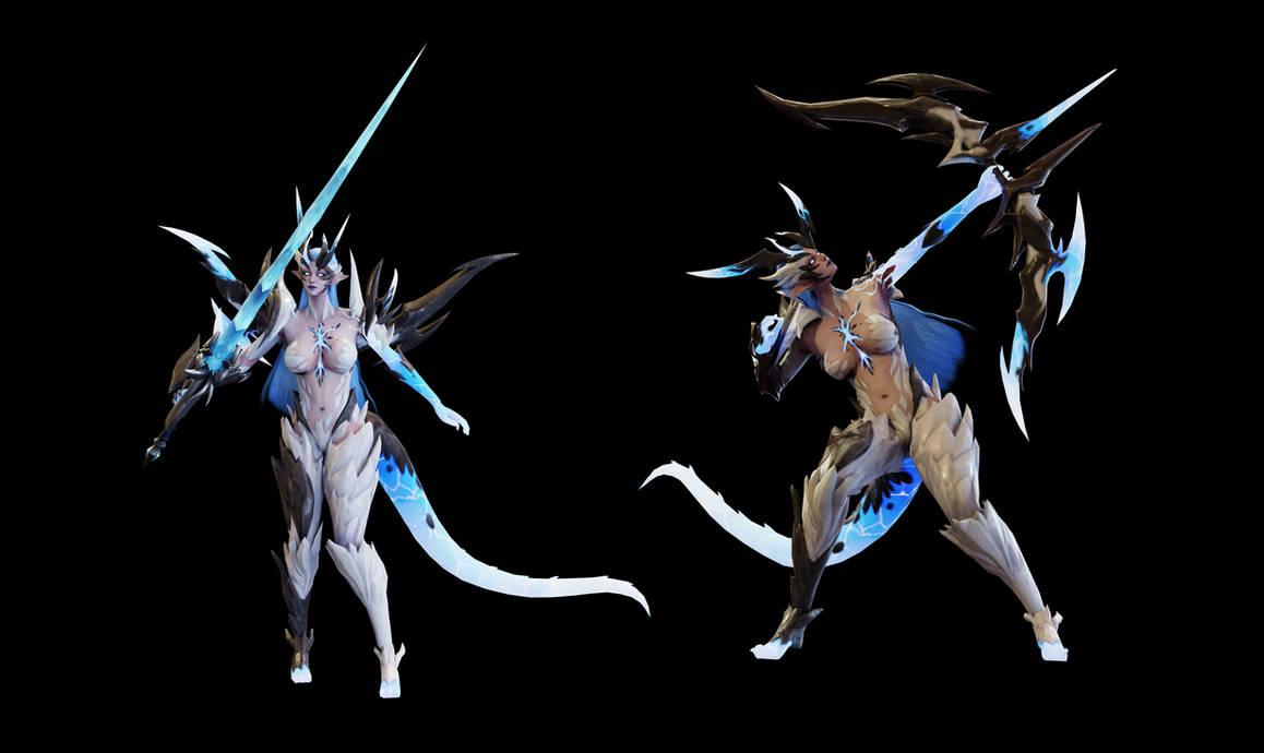 Ice Dragon Girl by waitht on DeviantArt