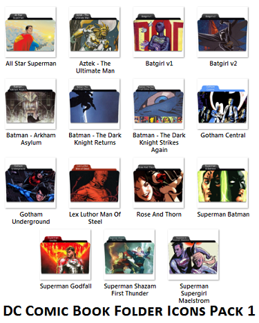 DC Comic Book Folder Icons 1 by ESeph on DeviantArt