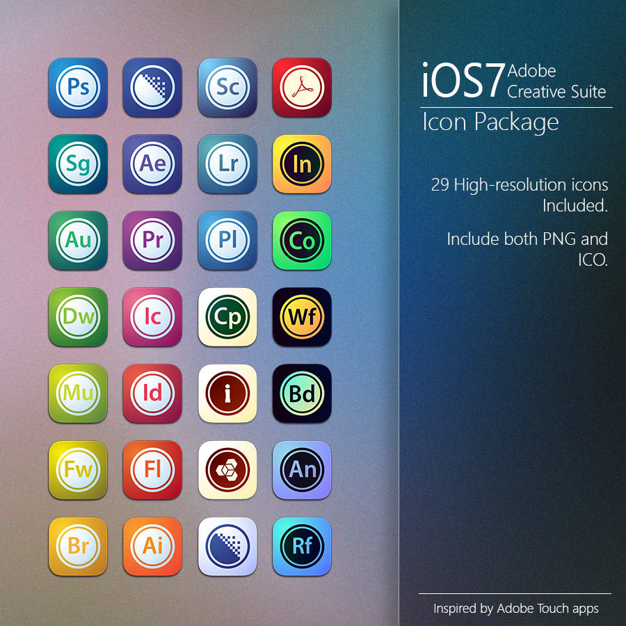 Adobe Creative Suite Icons by Toyoharukatoh on DeviantArt