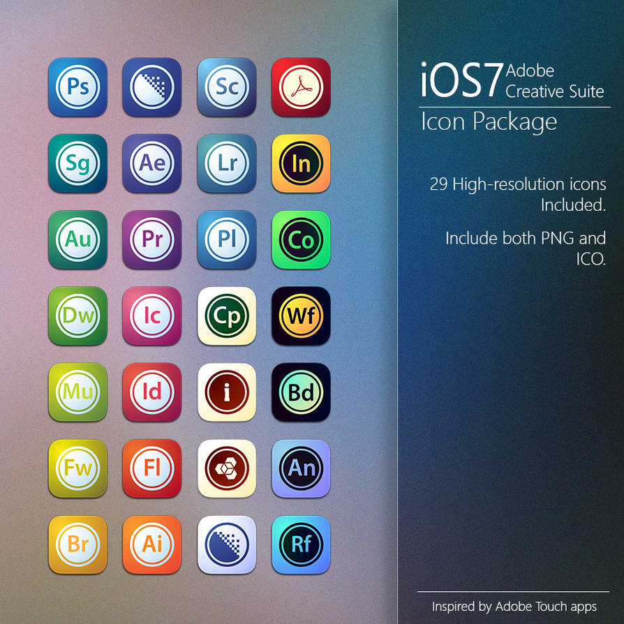 Adobe Creative Suite Icons by Toyoharukatoh on DeviantArt