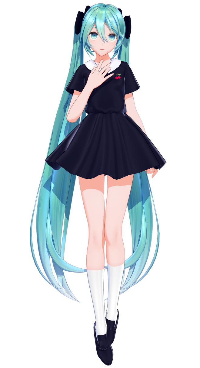 [MMD Model Dl!] YYB Black Dress Miku by paprika1423 on DeviantArt