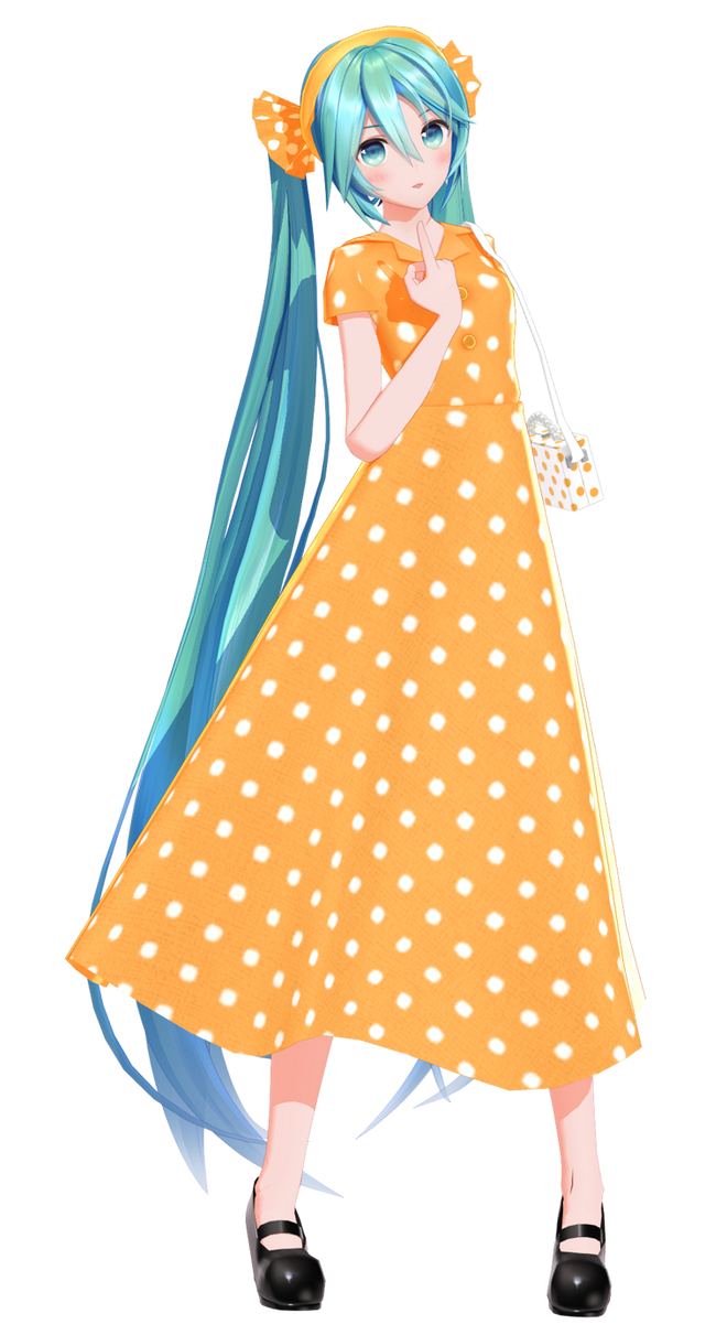 [MMD Model Dl!] YYB Polka Dot Miku by paprika1423 on DeviantArt