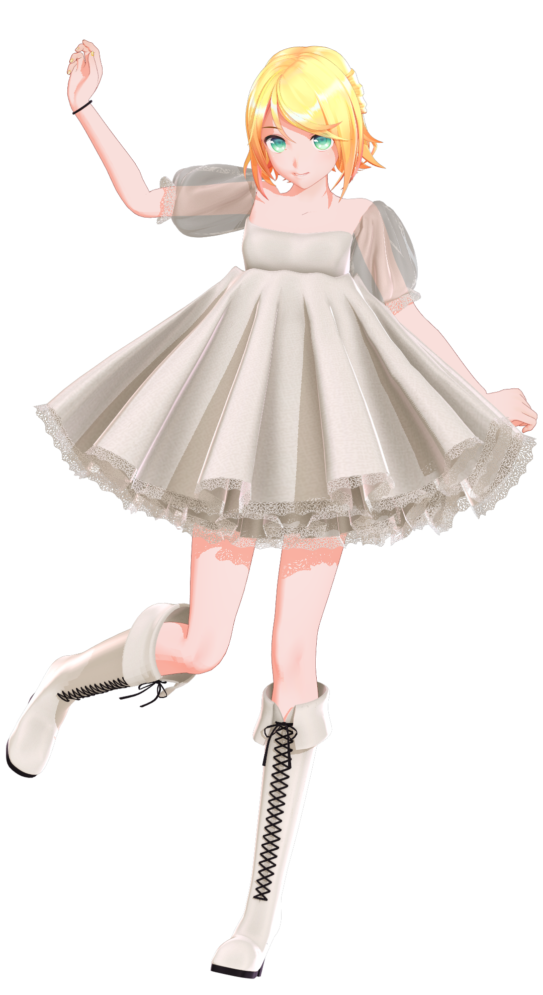 [MMD Model Dl!] YYB White Flower Rin by paprika1423 on DeviantArt
