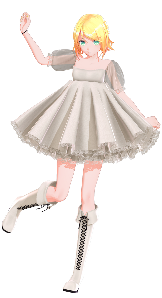 [MMD Model Dl!] YYB White Flower Rin by paprika1423 on DeviantArt