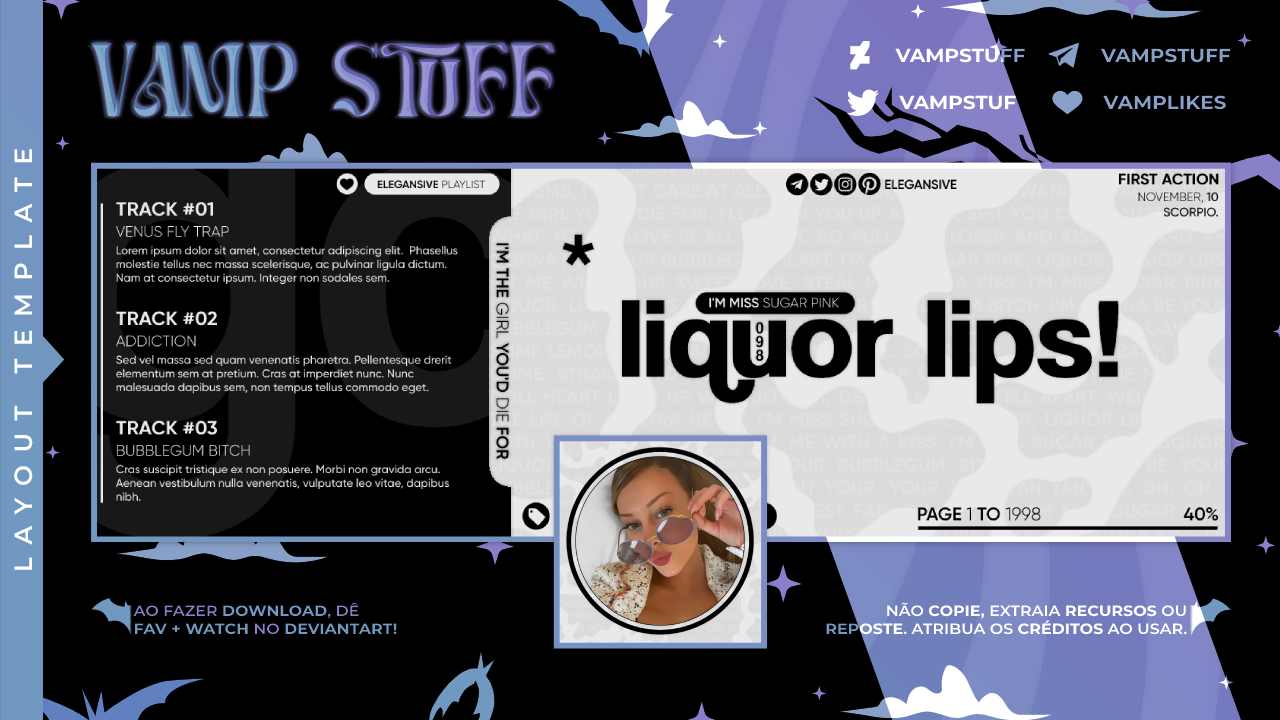 Pack template #106 VAMP STUFF by ELEGANSIVE. by vampstuff on DeviantArt