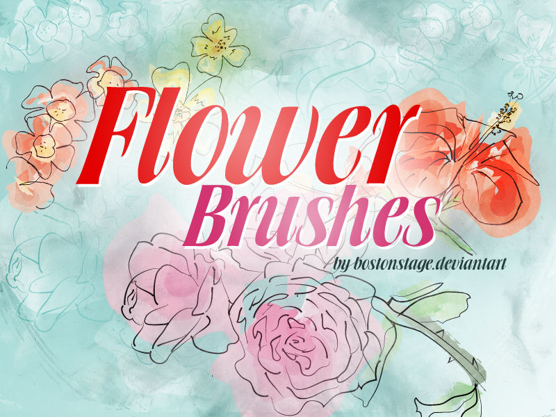 Flower Brushes by bostonstage on DeviantArt