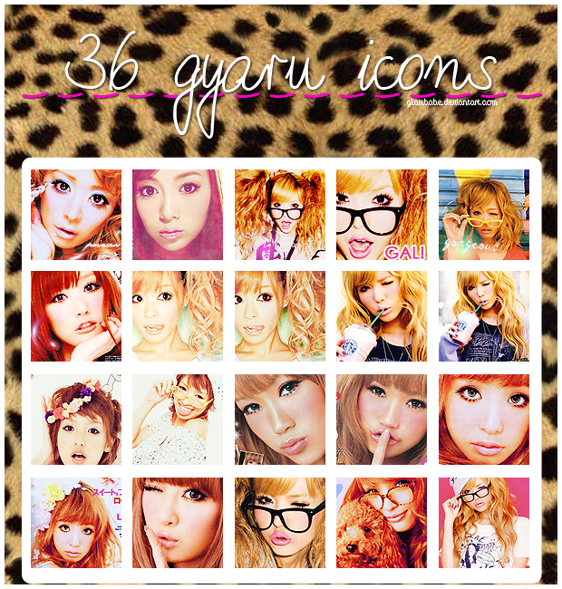 36 Gyaru Icons by glambabe on DeviantArt