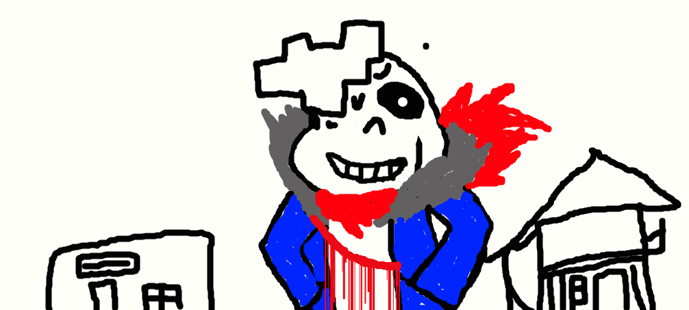 A really bad Aftertale!Sans drawing by Aeowyyn on DeviantArt