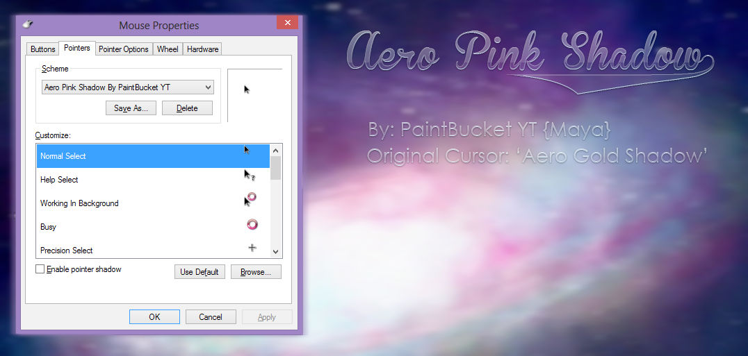 Cursor Aero Pink Shadow by PaintBucket YT by ColorfullPaintBucket on ...