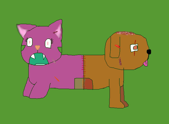 zombie catdog thing by xCommanderMustardx on DeviantArt