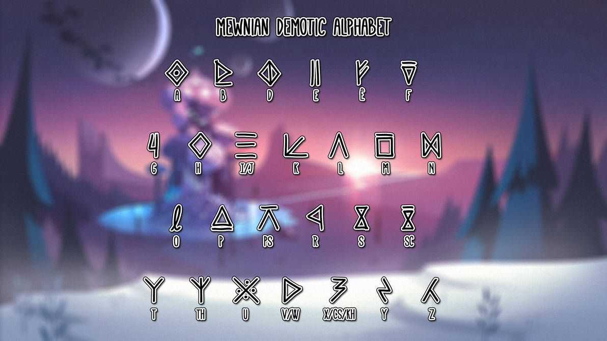 Mewman Demotic Alphabet (Translated by jgss0109) by Marco-Diaz-Svtfoe ...