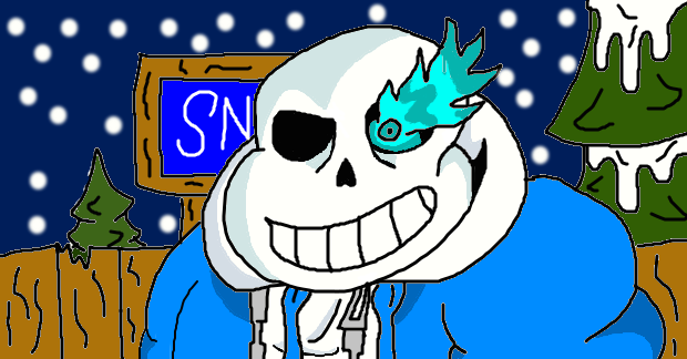 Sans in Snowdin by MarshmallowMew on DeviantArt