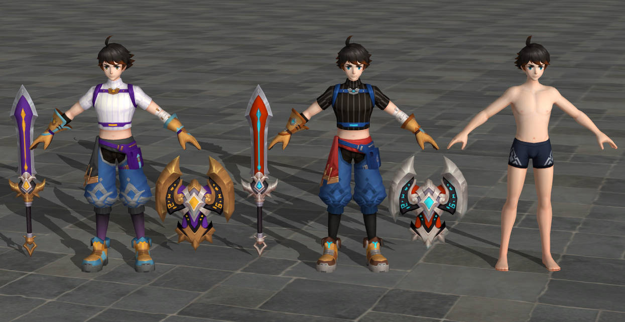 GYEE Shawn pack for Xnalara, FBX and MMD by KairosApsu0Times on DeviantArt