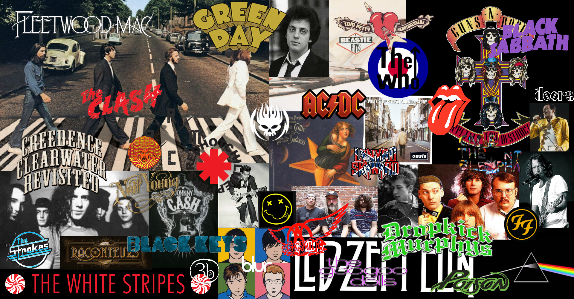 1970s Music Collage