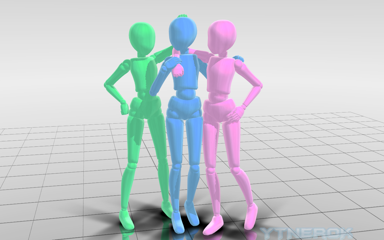 Group Pose 1 DL by YTNeroK on DeviantArt