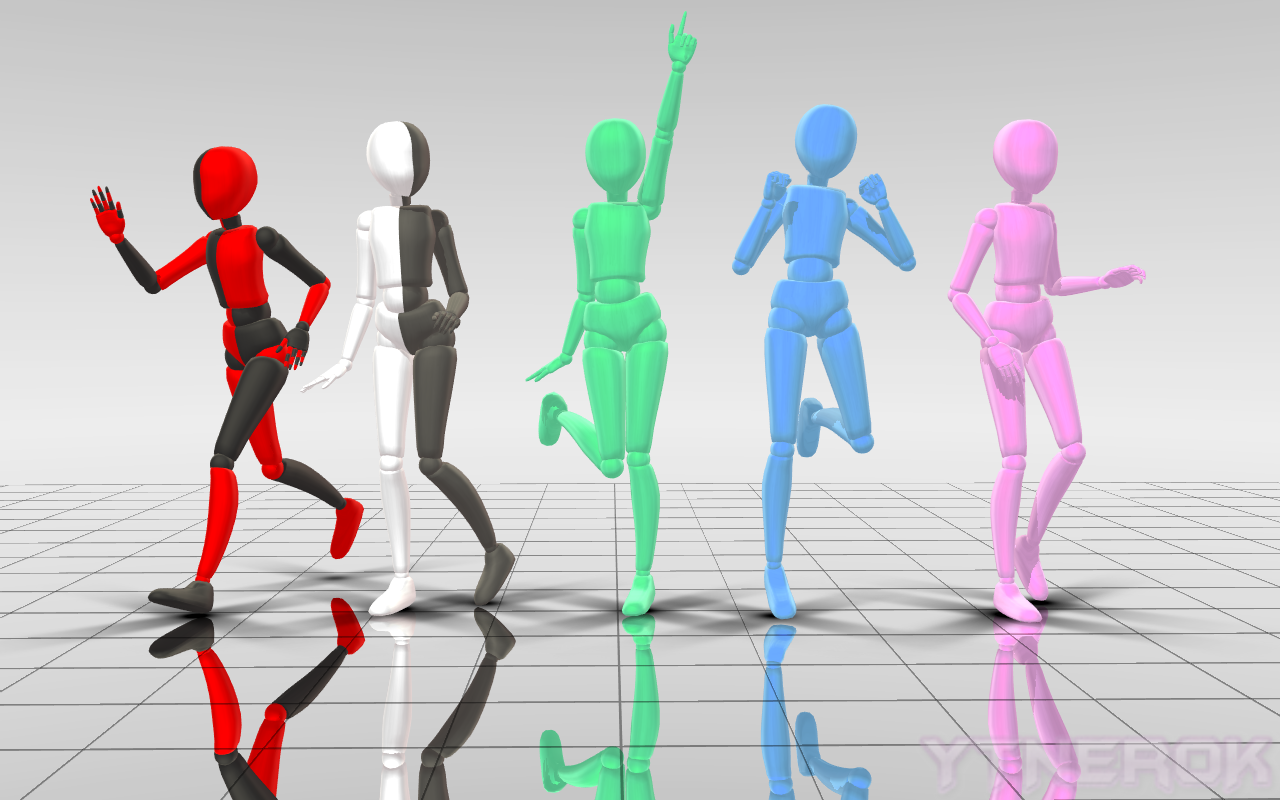 Group Pose 2 DL by YTNeroK on DeviantArt
