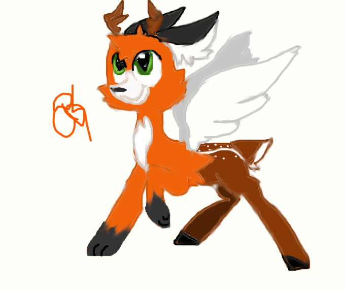 Winged Fox deer by MLPArtBolt on DeviantArt