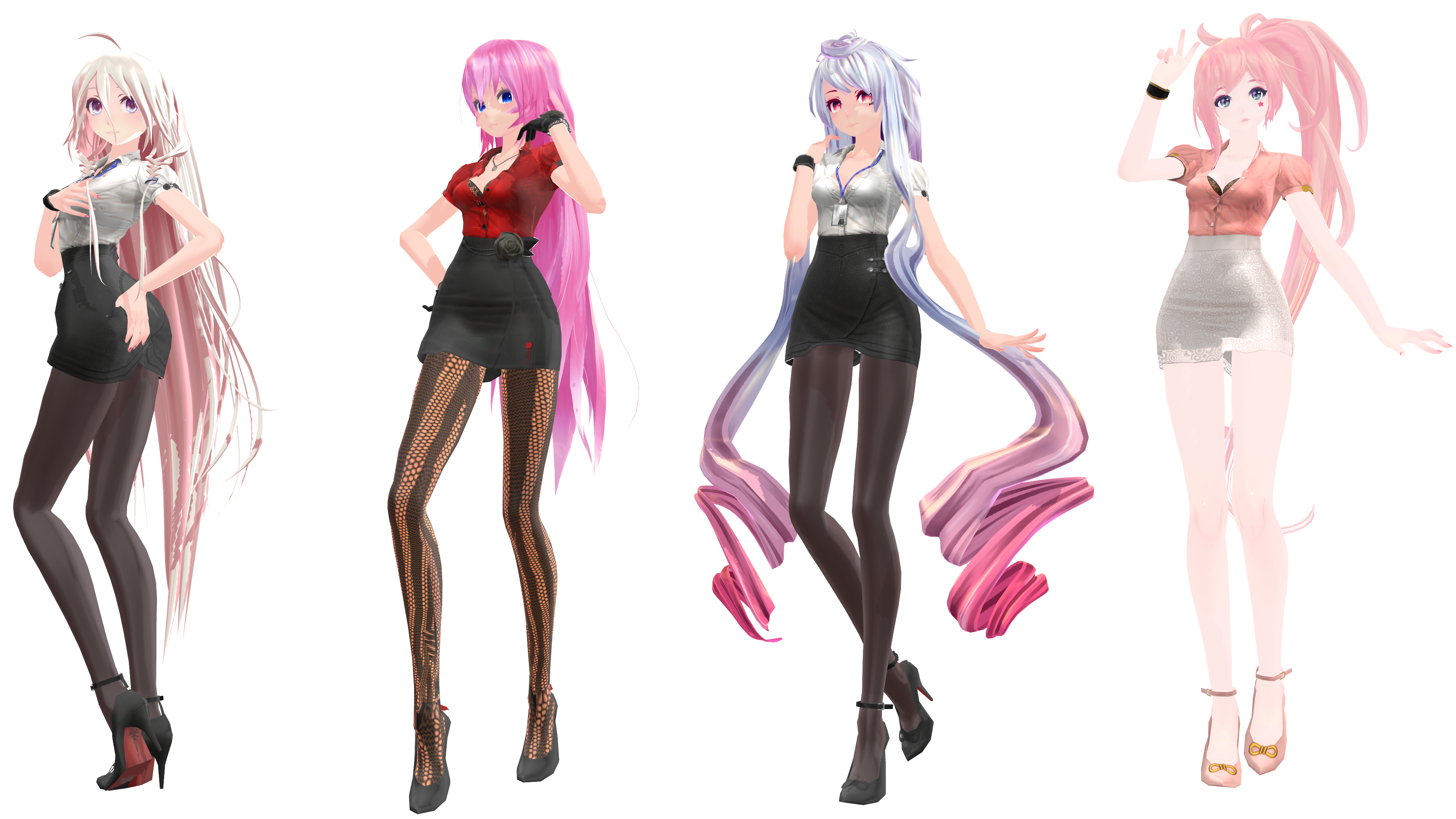 MMD: TDA Office IA, Luka, Maika, and UNI by K-Manoc1 on DeviantArt