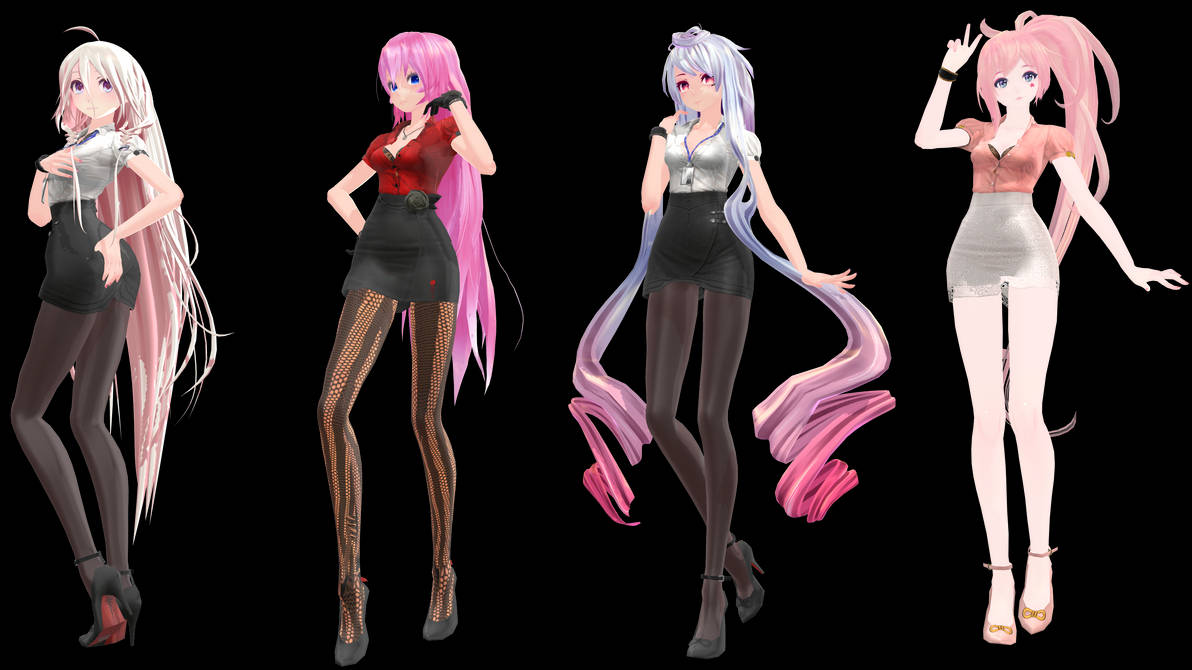 MMD: TDA Office IA, Luka, Maika, and UNI by K-Manoc1 on DeviantArt