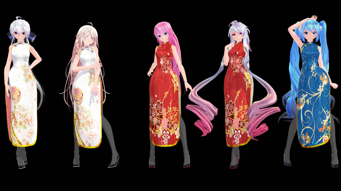 MMD Model Pack: TDA China Dress Models by K-Manoc1 on DeviantArt