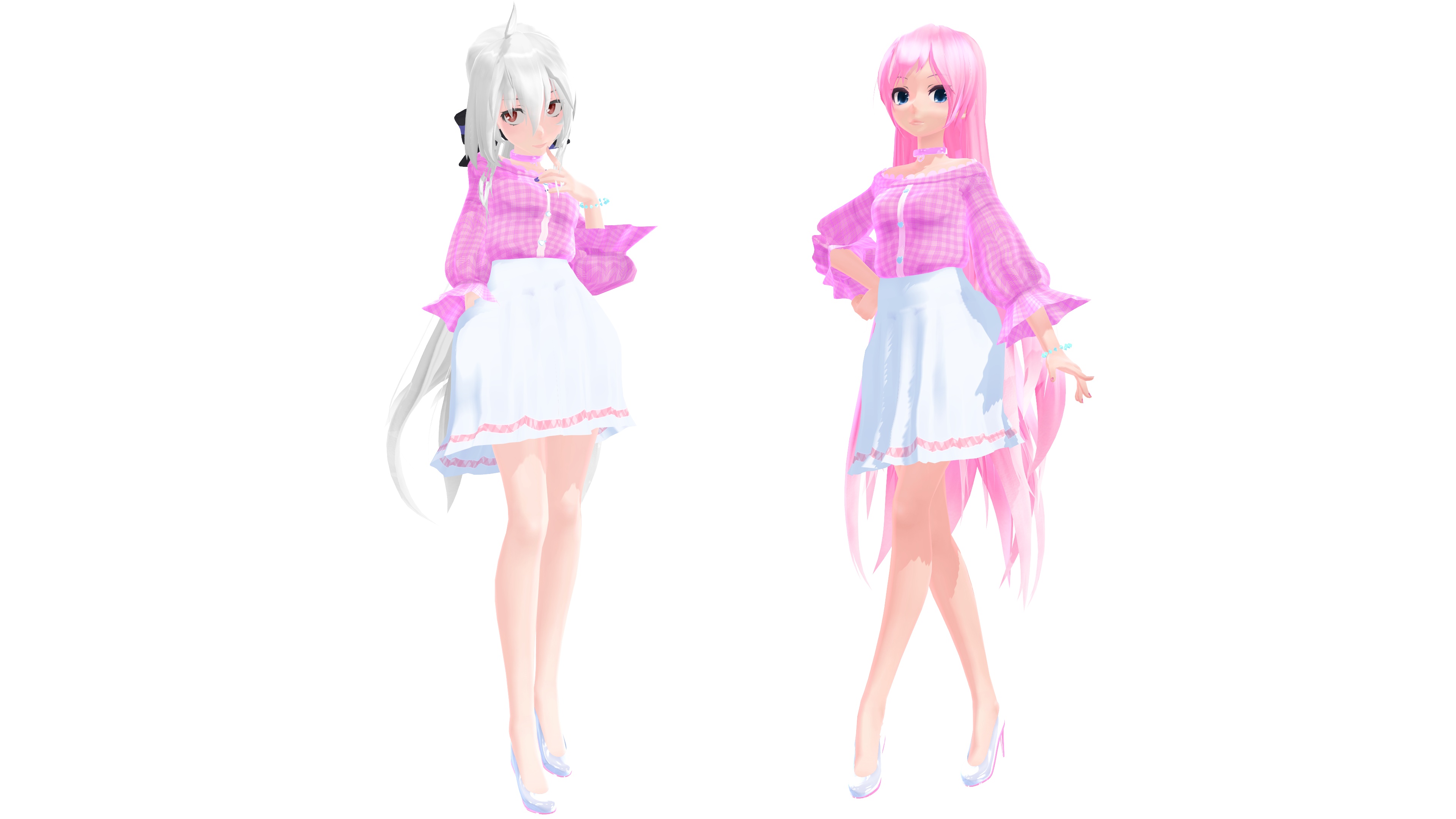 MMD Model Pack: TDA White Berry Haku and Luka by K-Manoc1 on DeviantArt