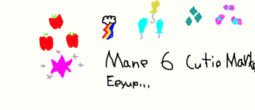 Mane 6 Cutie marks... by Seabluewolf on DeviantArt
