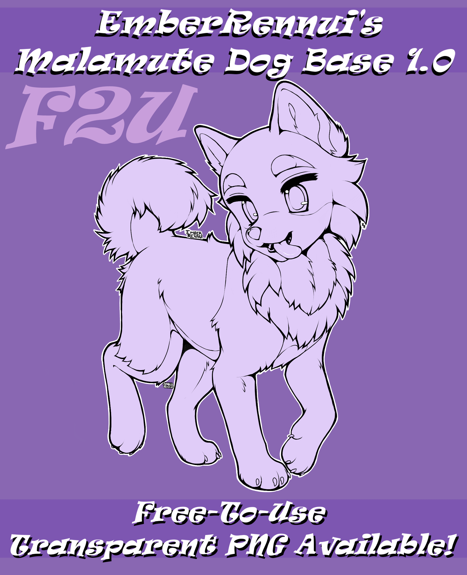 [ F2U ] Malamute Dog Base by EmberRennui on DeviantArt