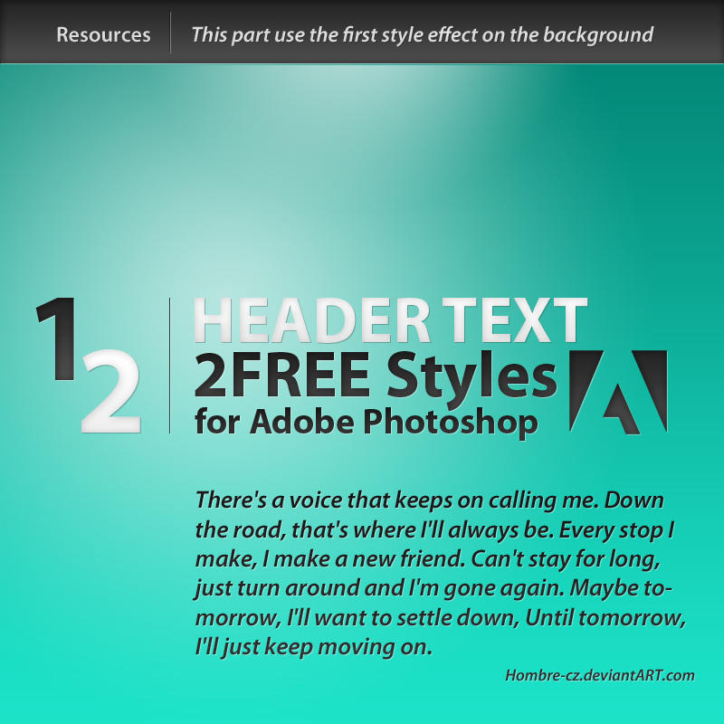 Header Text Style by hombre-cz on DeviantArt