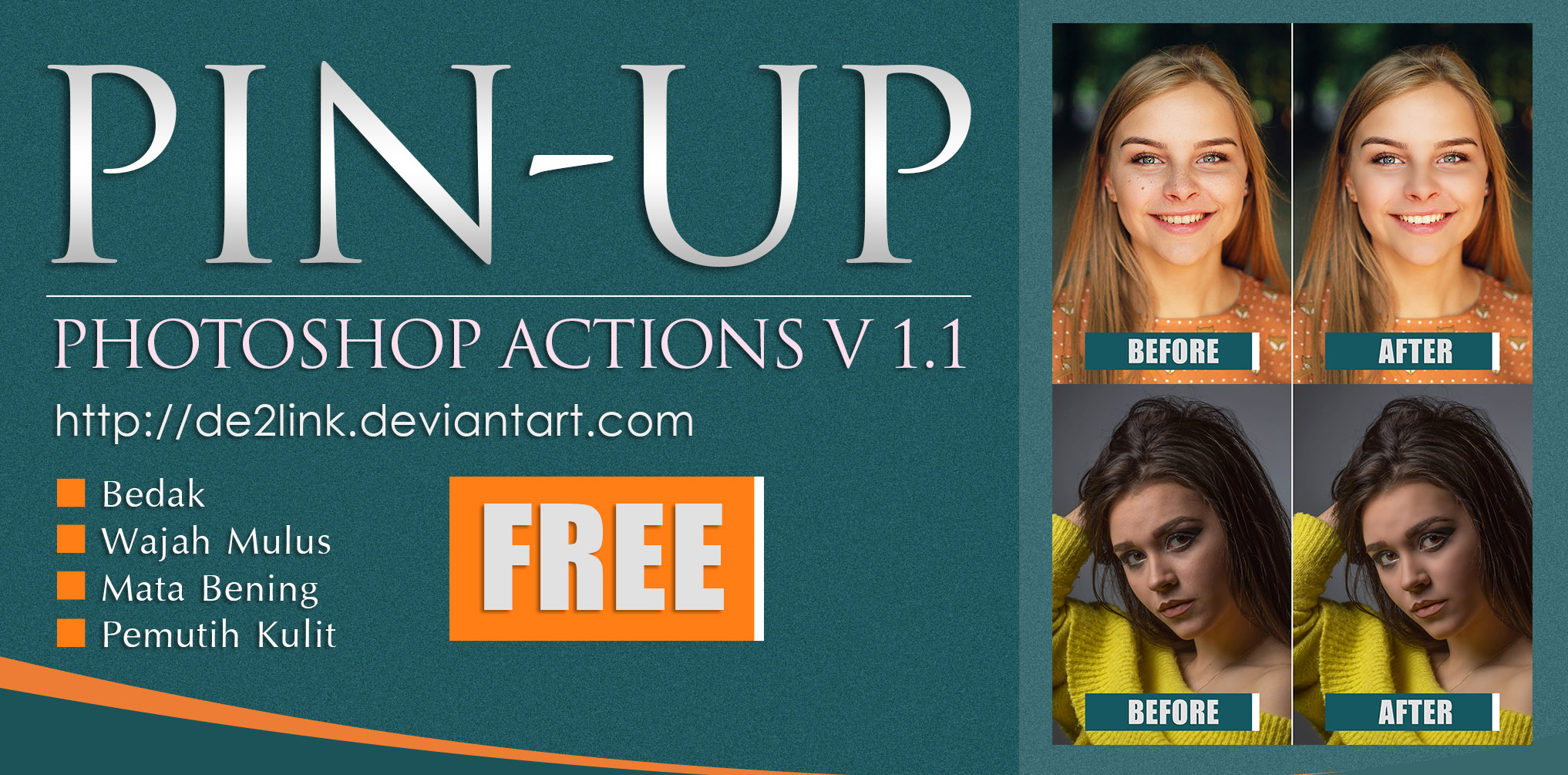 PIN-UP v 1.1 Photoshop Actions by de2link on DeviantArt