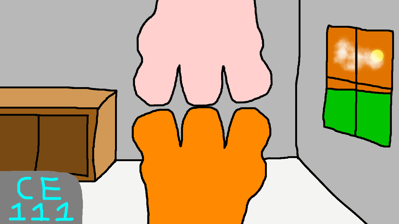 Arlene Balances on Garfield's Foot by Cyanesque111 on DeviantArt