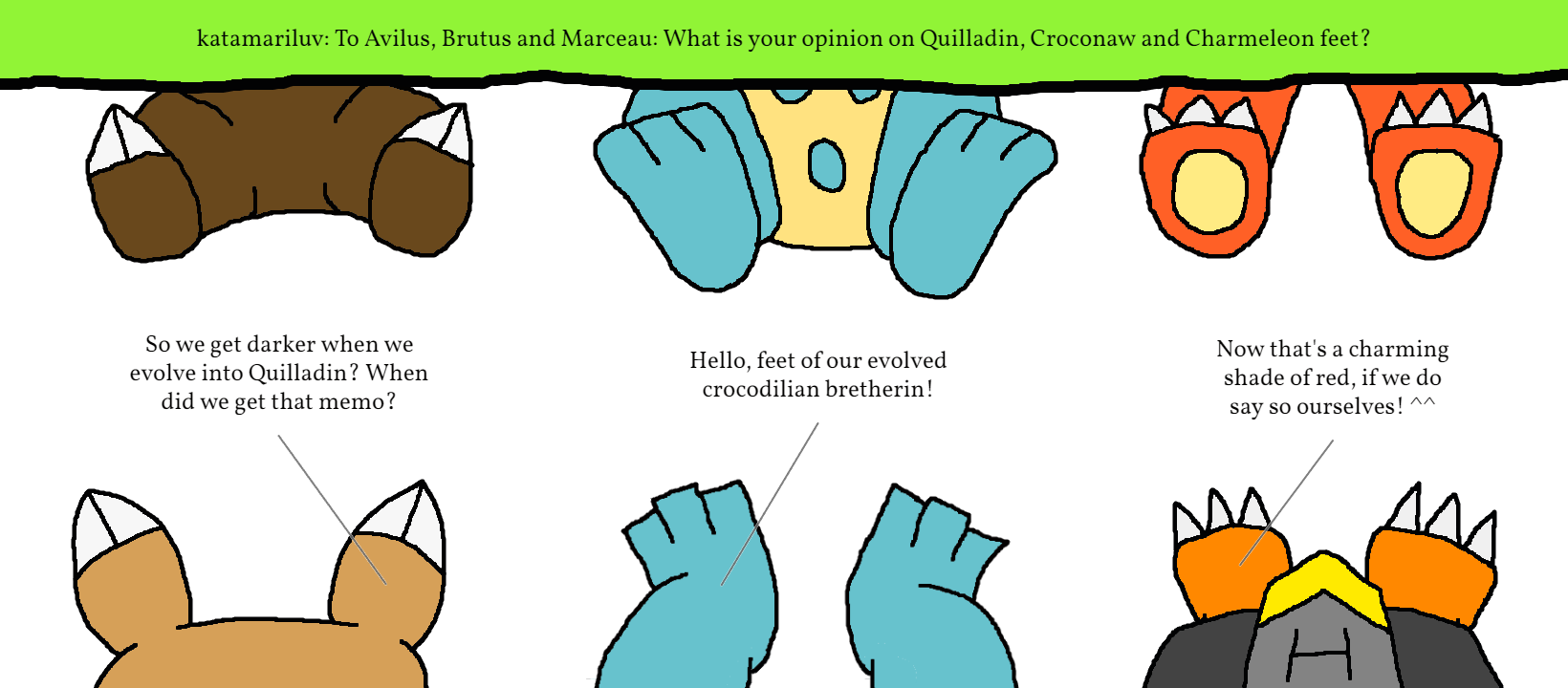 Ask My OCs' Feet #150 by Cyanesque111 on DeviantArt