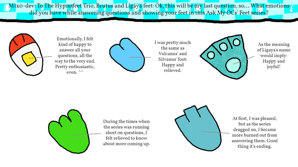 Ask My OCs' Feet #268 by Cyanesque111 on DeviantArt