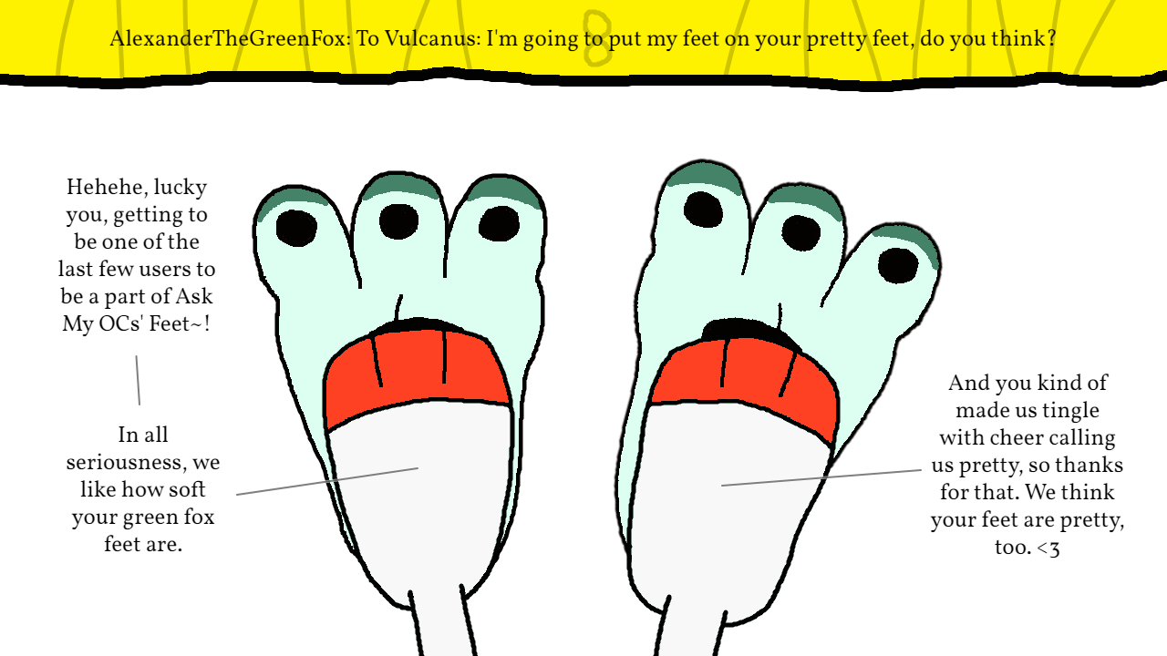 Ask My OCs' Feet #292 by Cyanesque111 on DeviantArt