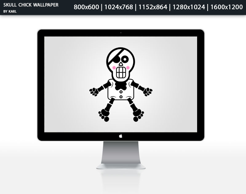 Skull Chick Desktop Wallpaper by Sp0rtskiller03 on DeviantArt