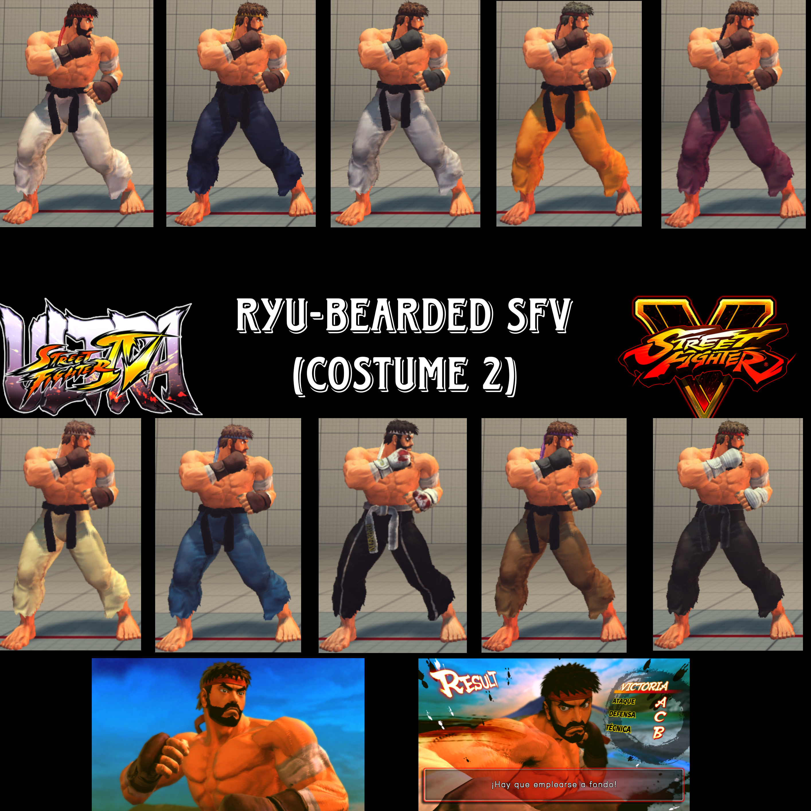 RYU bearded SFV for USFIV (V2.0) by MANNY452 on DeviantArt