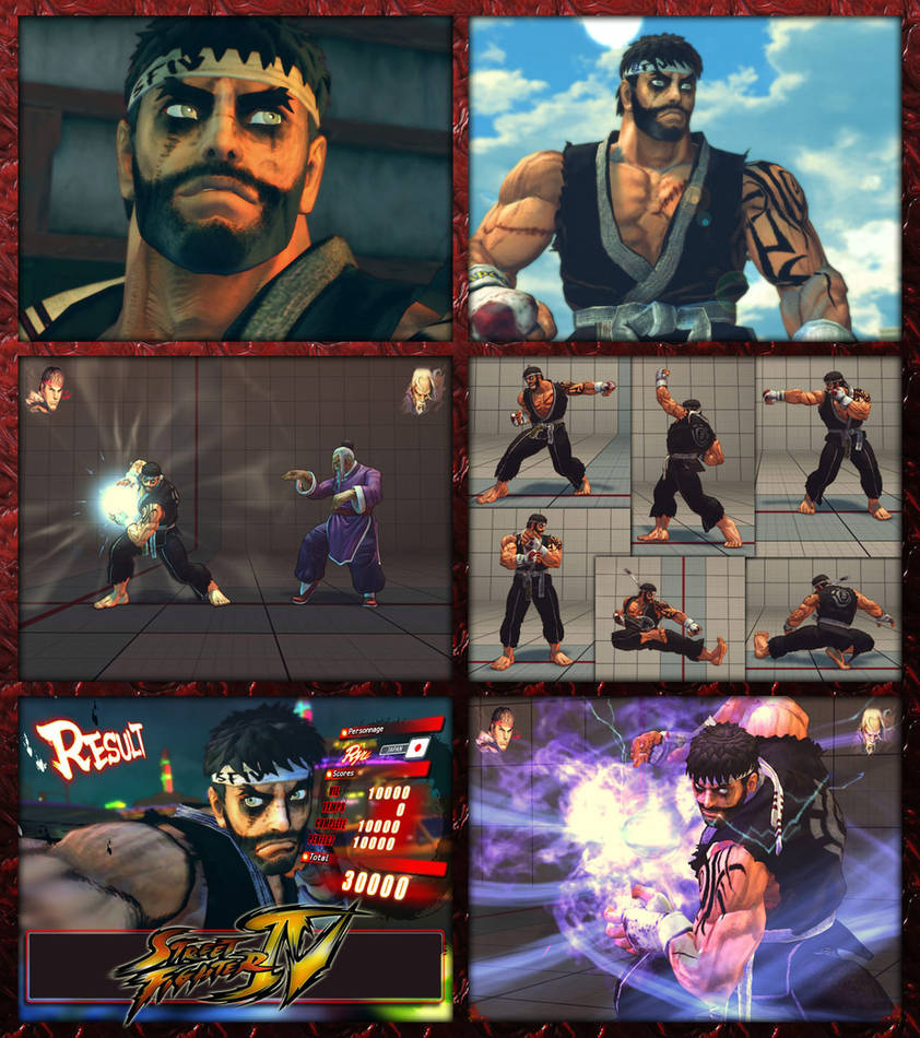 Ryu - Black Bloody Tattoed (USF4 Adapted) by MANNY452 on DeviantArt