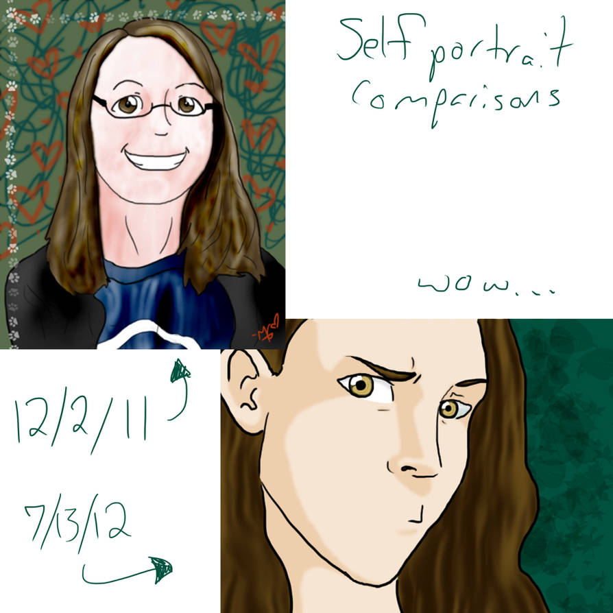 Self Portraits - A Comparison by carrot-cat17 on DeviantArt