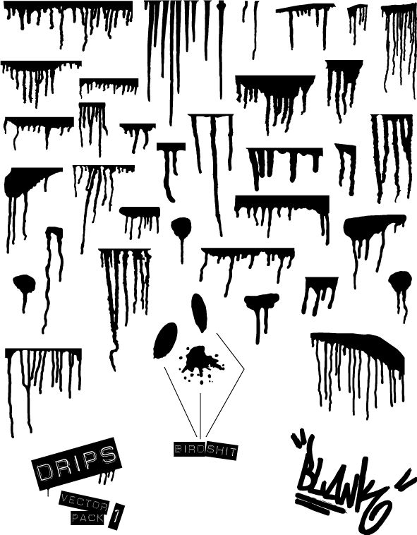 Drips by Blank: Vector Pack 1 by Rickashay on DeviantArt