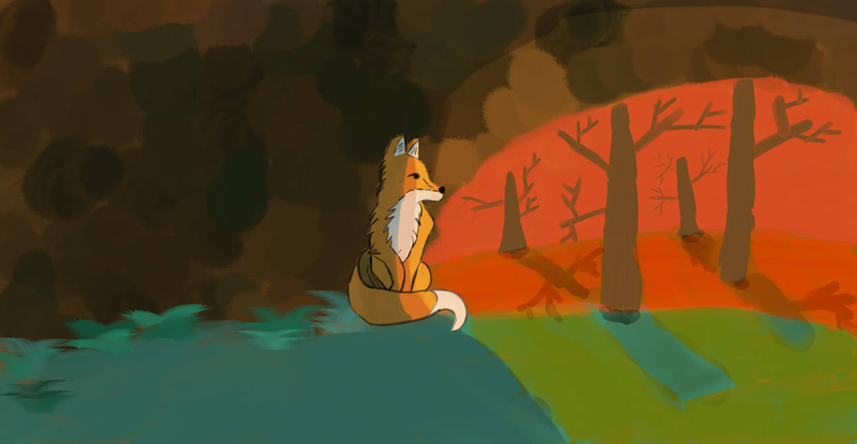 Fox Looking Outside of Cave by tacosroar on DeviantArt