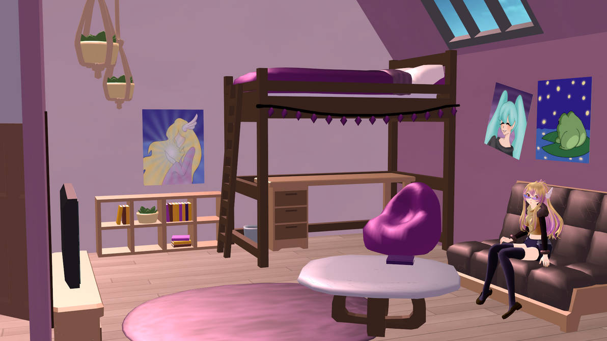 Attic Bedroom Stage DL by VixelAngel on DeviantArt