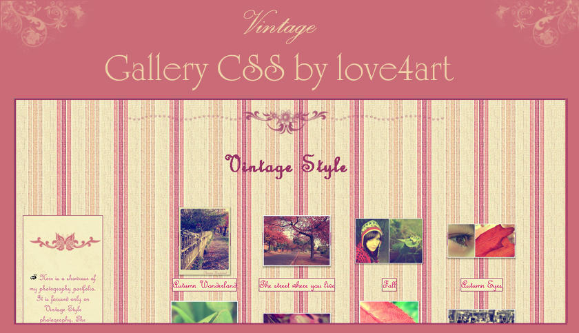 Vintage Gallery CSS by Whimsical-Dreams on DeviantArt
