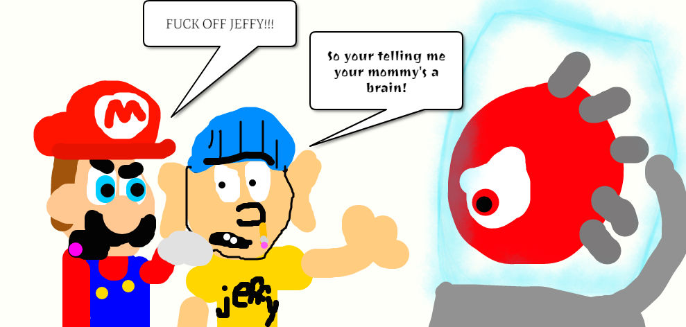 Mario and Jeffy Meet Mother Brain! by kwysocki243ROBLOX on DeviantArt