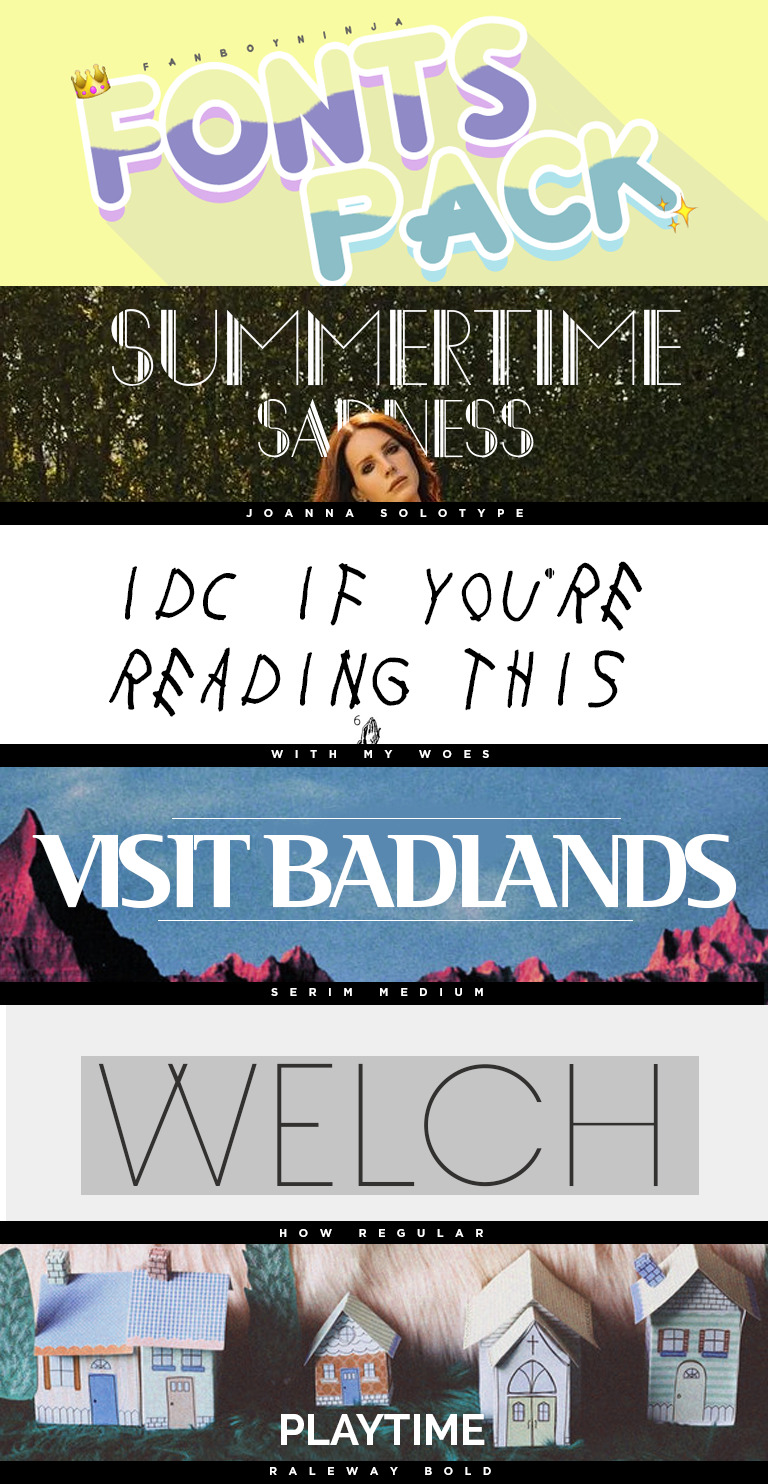 FONTS PACK by fanboyninja on DeviantArt