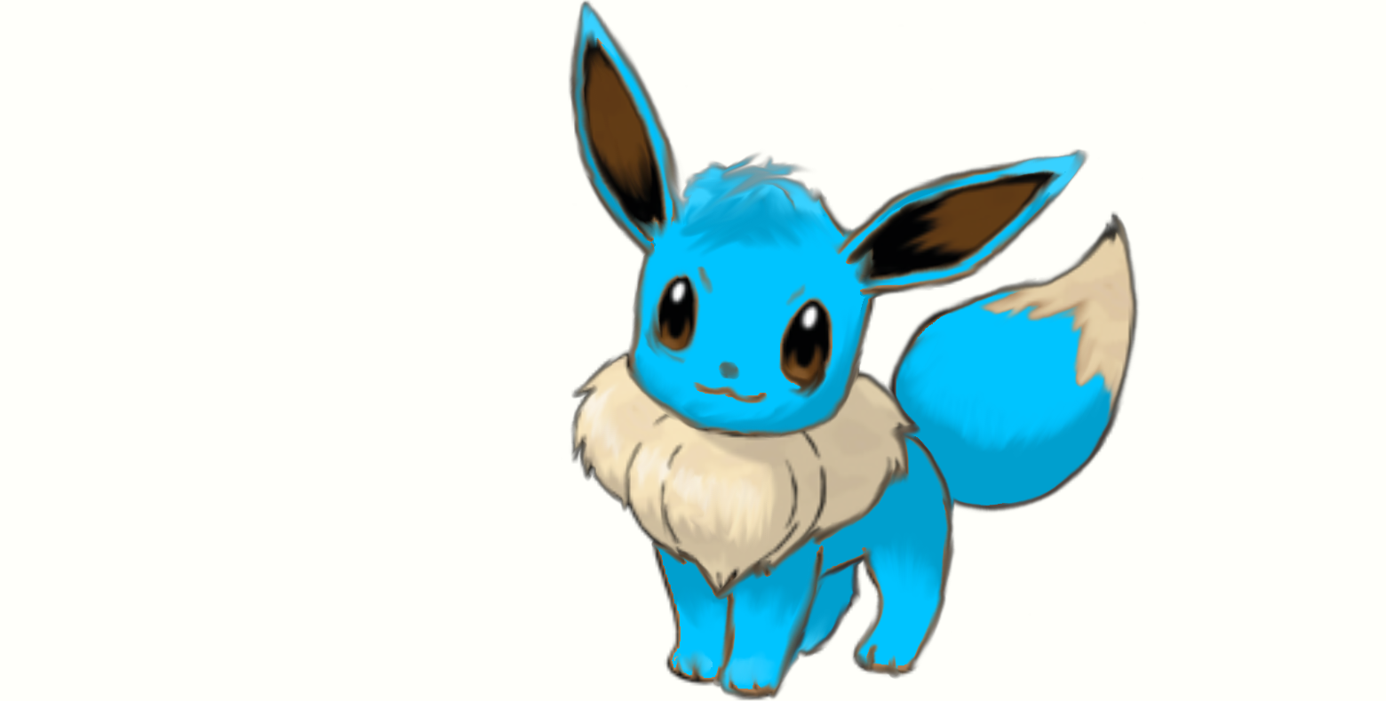Blue eevee by hampstur on DeviantArt