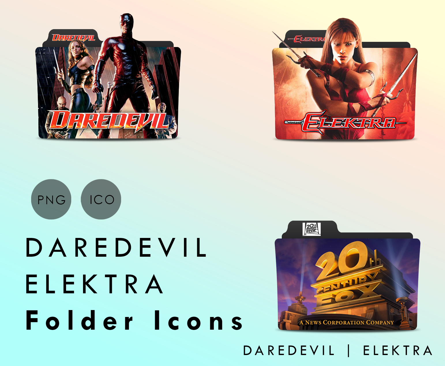 Daredevil / Elektra Films Folder Icon Pack by purejoyandhappiness on ...