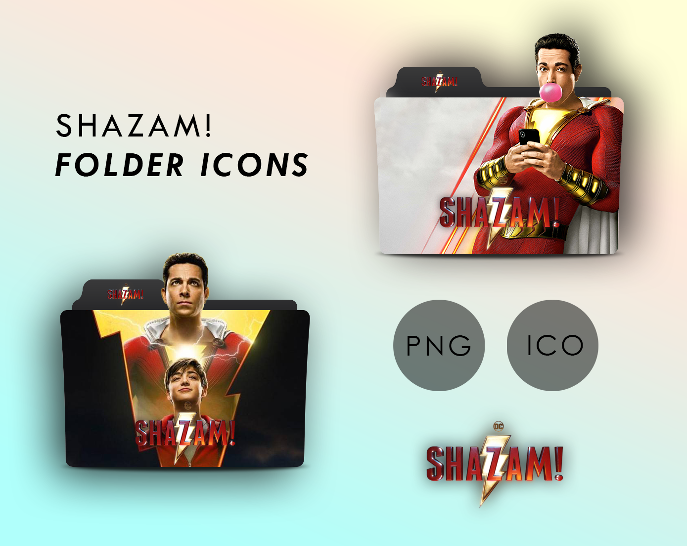 DCEU Shazam! Folder Icon Pack by purejoyandhappiness on DeviantArt