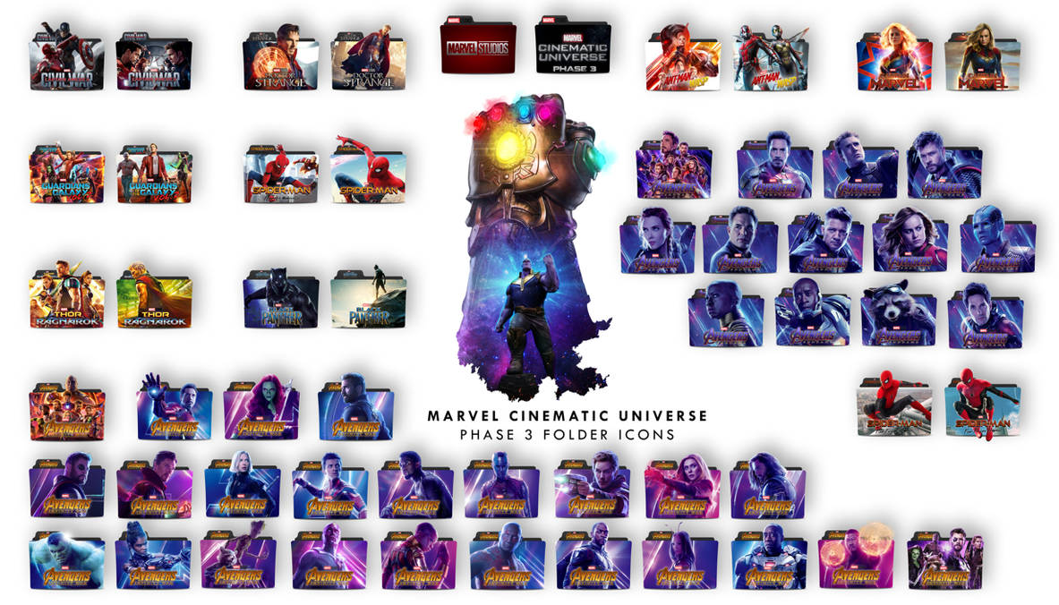 MARVEL Cinematic Universe Folder Icons - Phase 3 by purejoyandhappiness on DeviantArt
