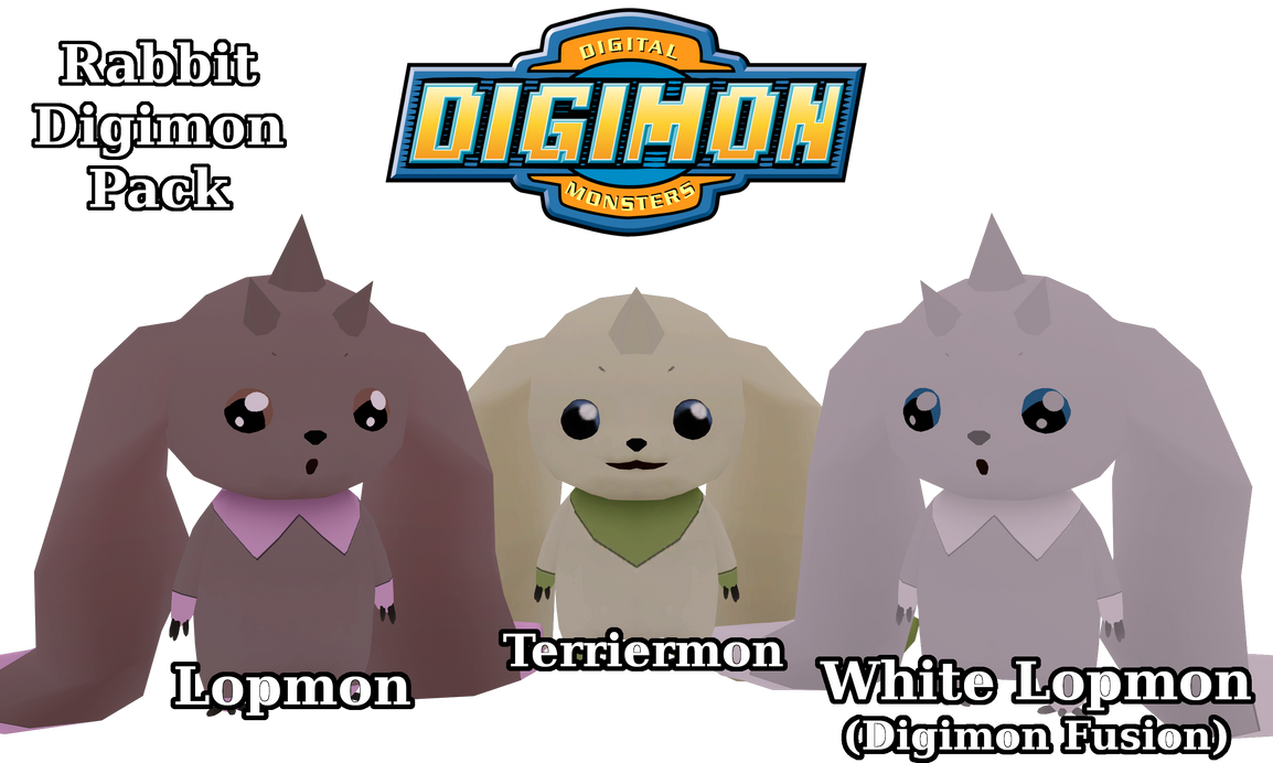 MMD Digimon Terriermon and Lopmon model pack DL by ShidoSensei on ...